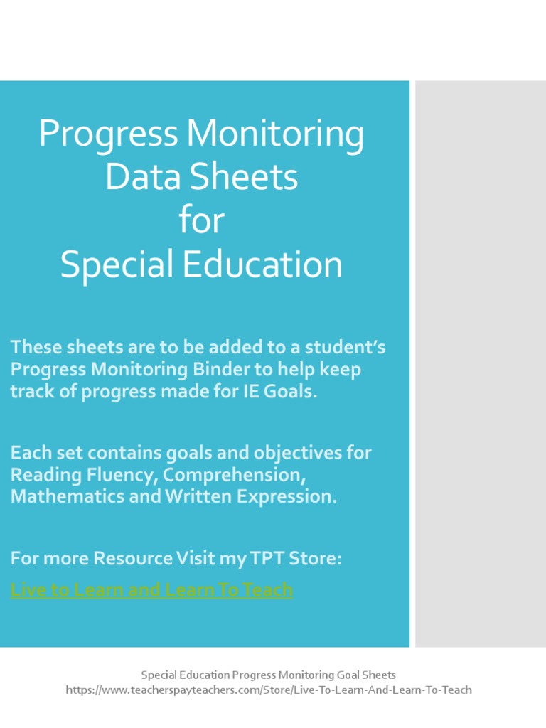Special Ed Progress Sheets | PDF