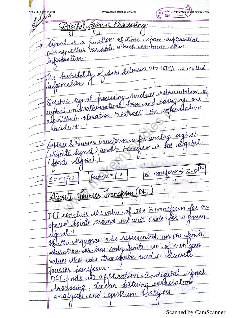 DSP Full Notes | PDF