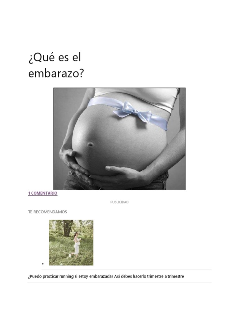 Qué Es El Embarazo | PDF | El embarazo | Embarazo humano
