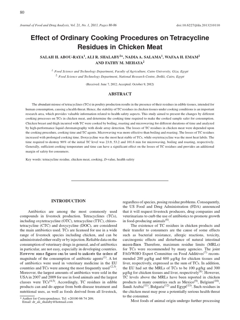 Tetra Chicken | PDF | Meat | Detection Limit