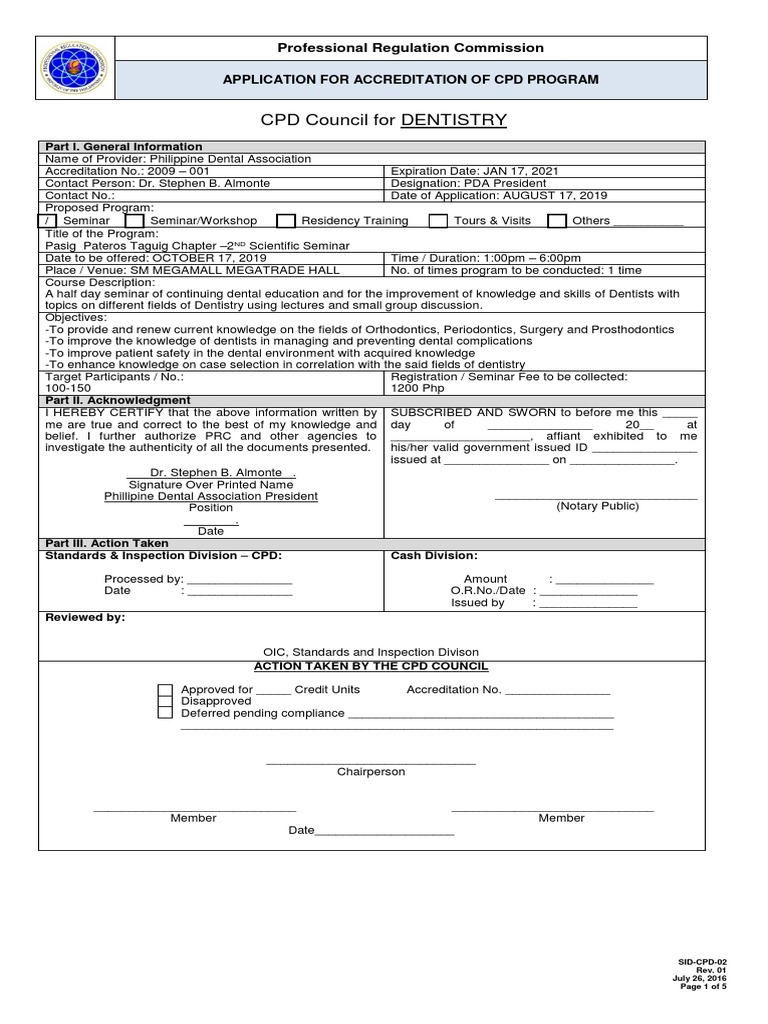 33 Form | PDF | Dentistry | Identity Document