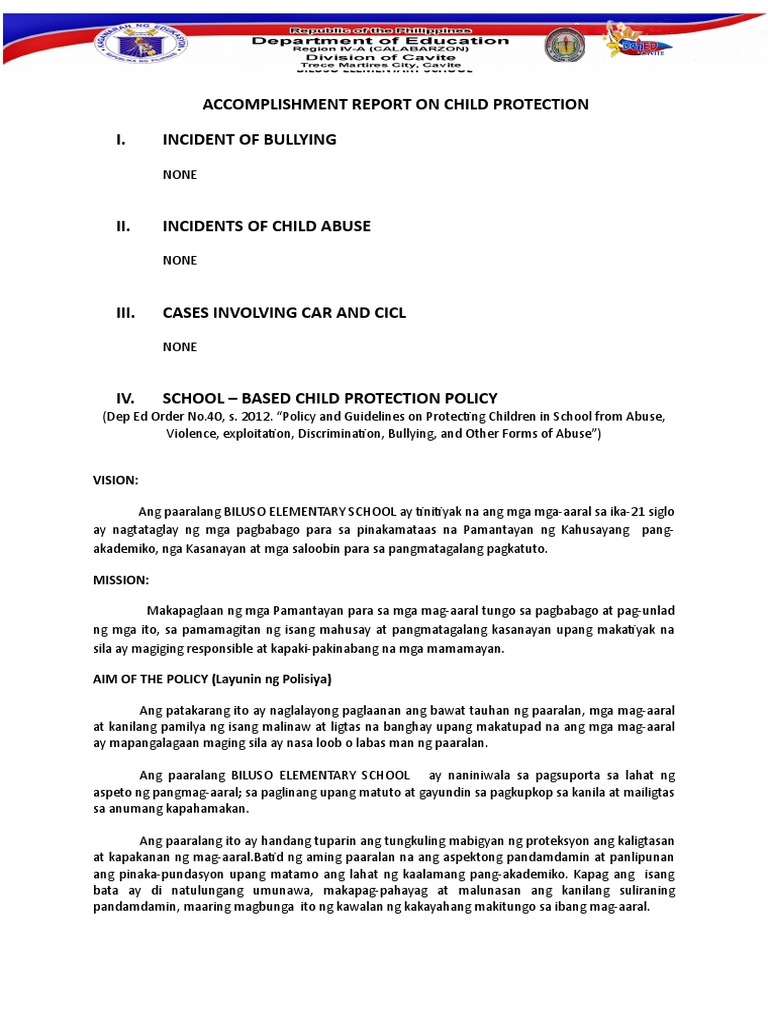 Child Protection Policy | PDF