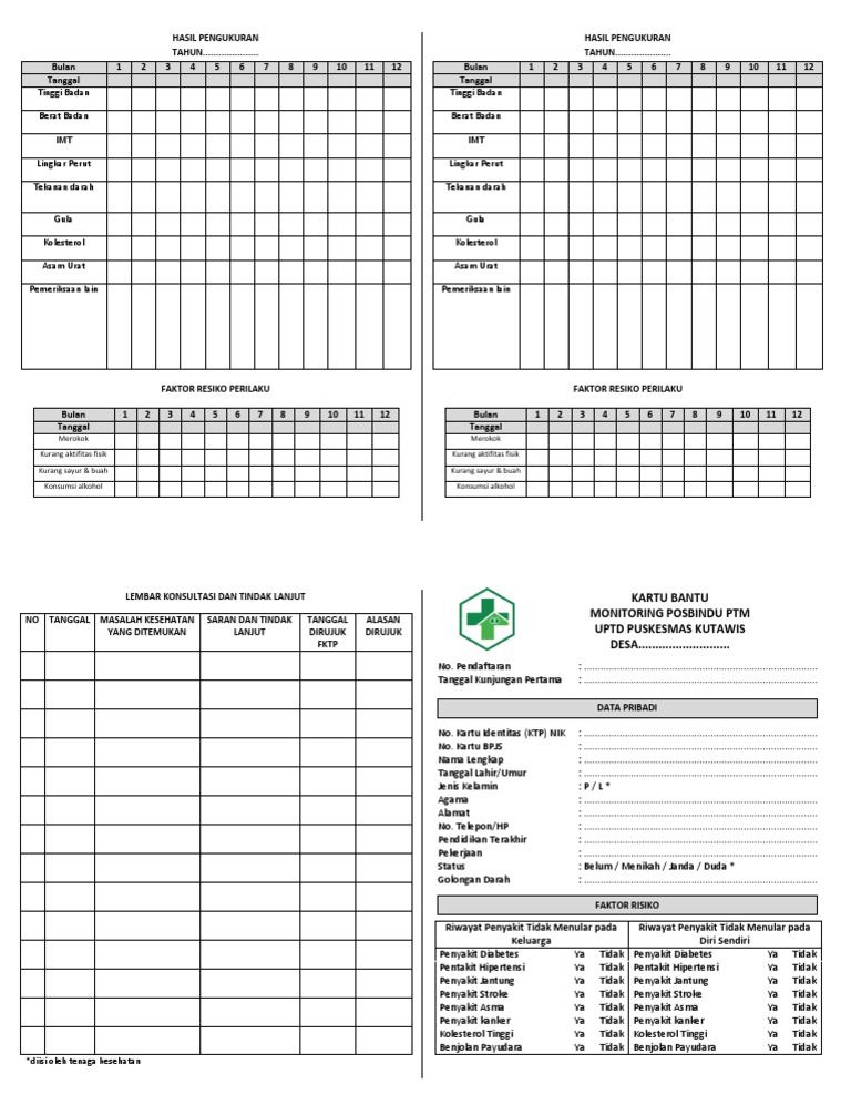 Kartu Bantu Posbindu PTM | PDF