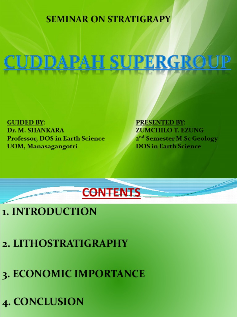 Cuddapah Supergroup Stratigraphy Overview | PDF | Shale | Rock (Geology)