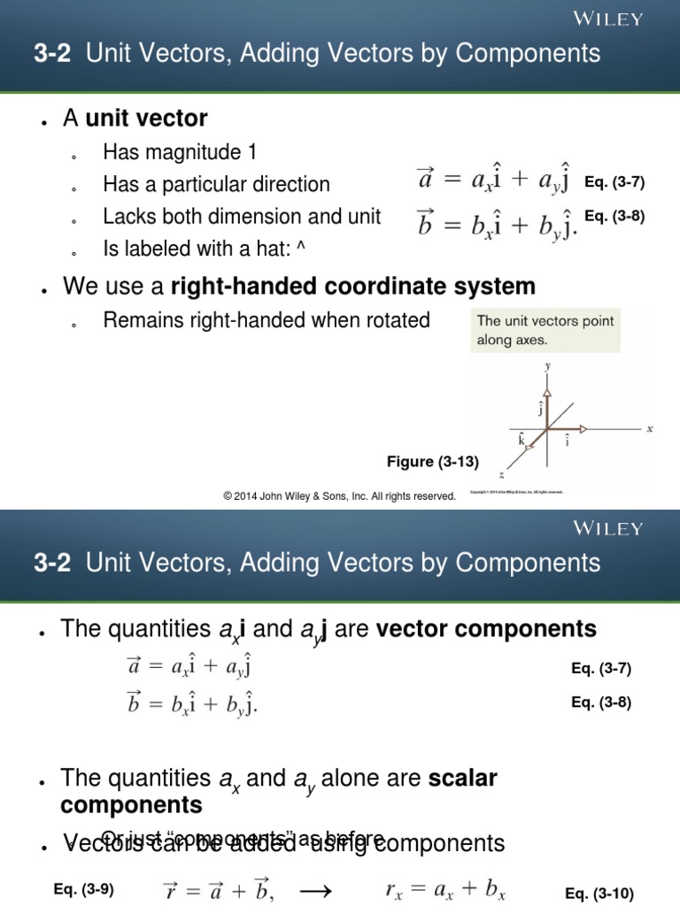 3 2 Unit Vectors Adding Vectors By Components Pdf Euclidean Vector Theoretical Physics 5779
