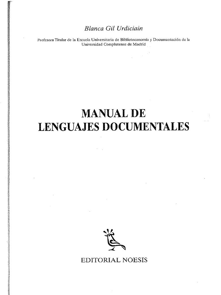 GIL URDICIAIN Concepto Lenguaje Documental PDF | PDF
