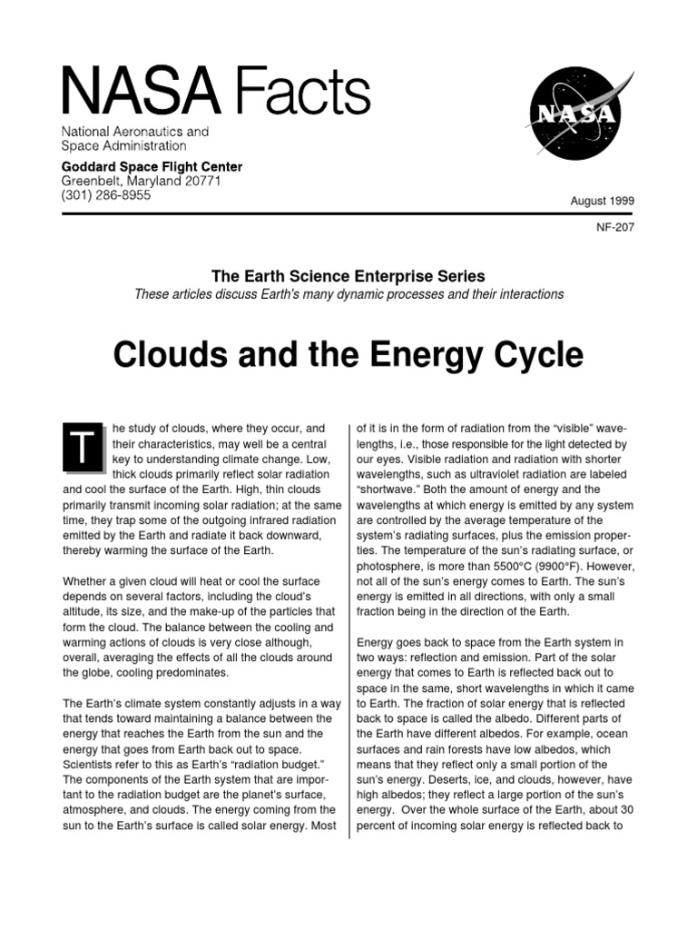 Clouds and The Energy Cycle: The Earth Science Enterprise Series | PDF ...