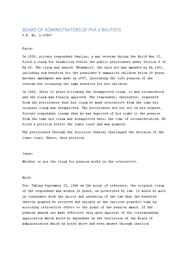 4 PVA Board Vs Bautista | PDF