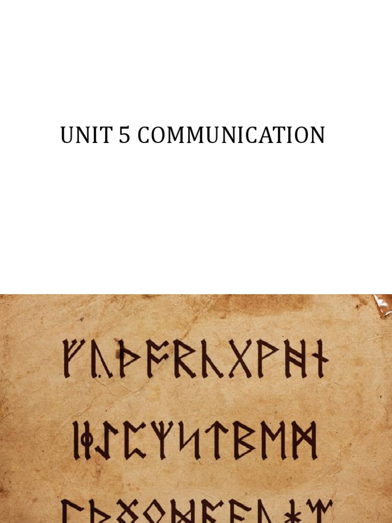 Unit 5 Communication Pdf