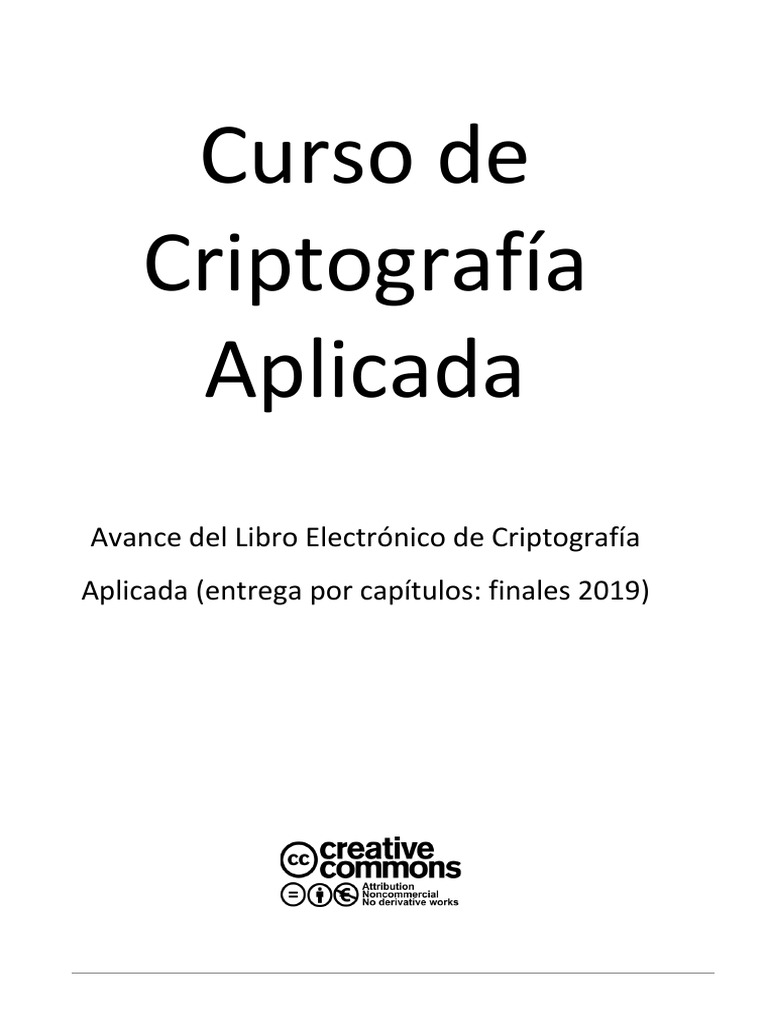 Curso de Criptografia | PDF | Clave (criptografía) | Criptoanálisis