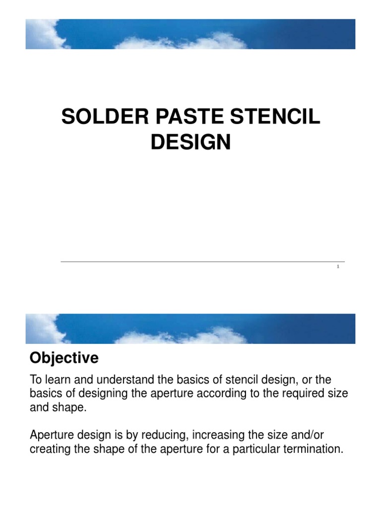 Solder Paste Stencil Design Guidelines | PDF | Electronics ...