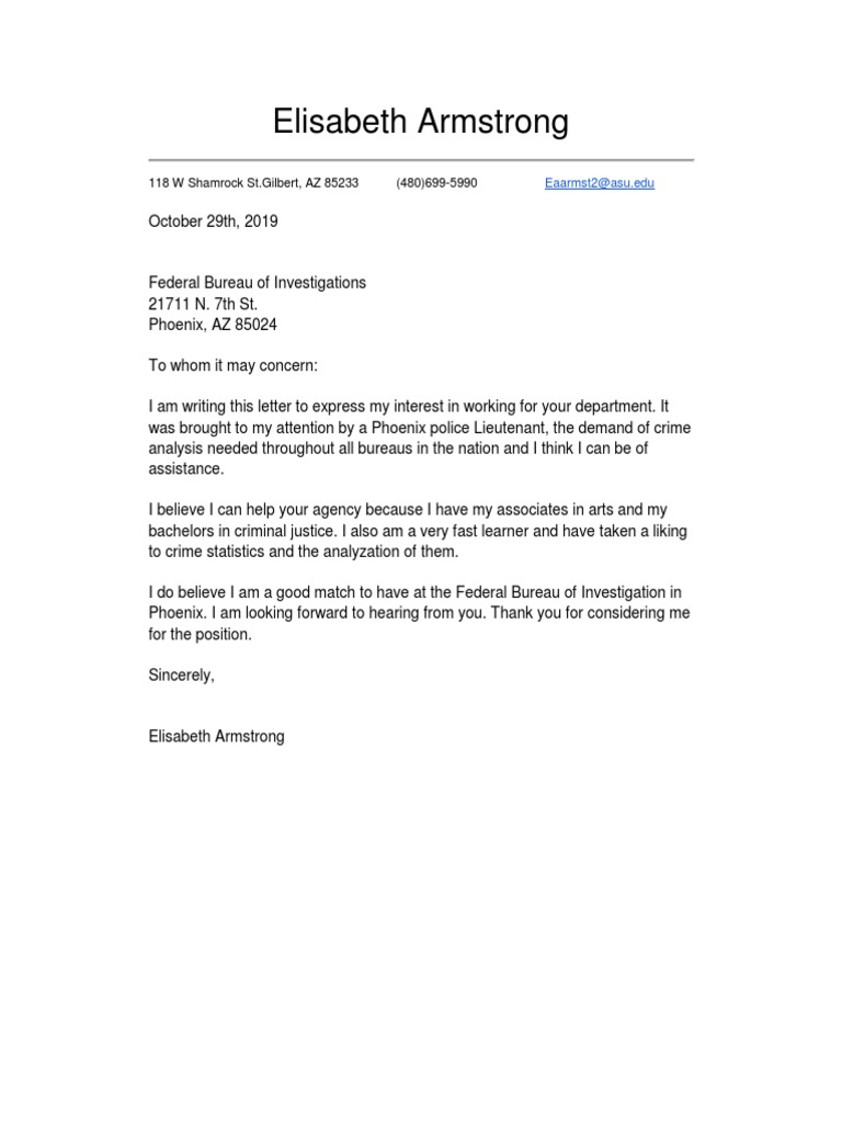 Ea Cover Letter | PDF