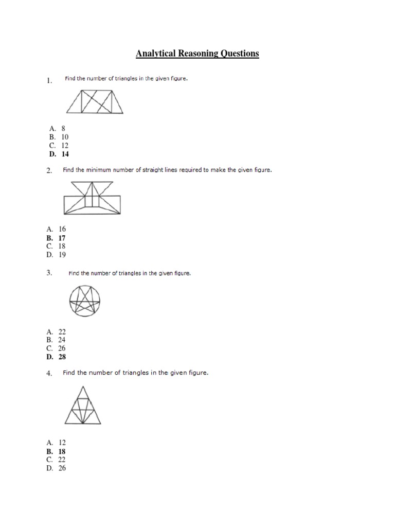 Analytical Reasoning Questions Pdf Health Sciences Medicine