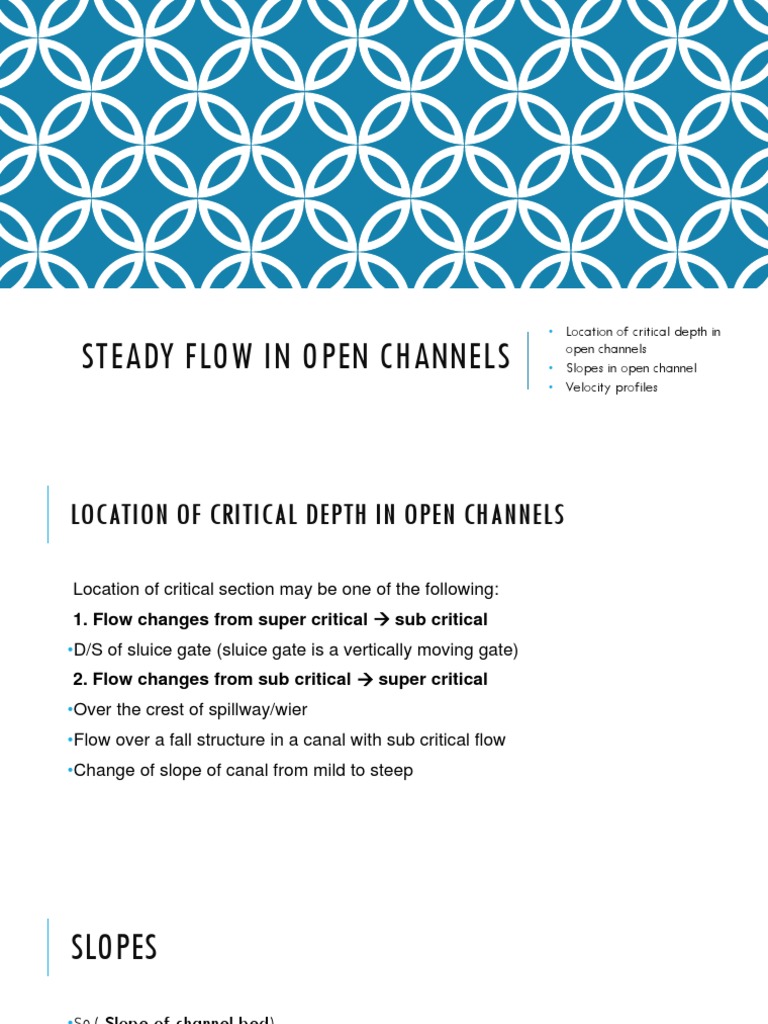 Steady Flow in Open Channels: Location of Critical Depth in Open ...
