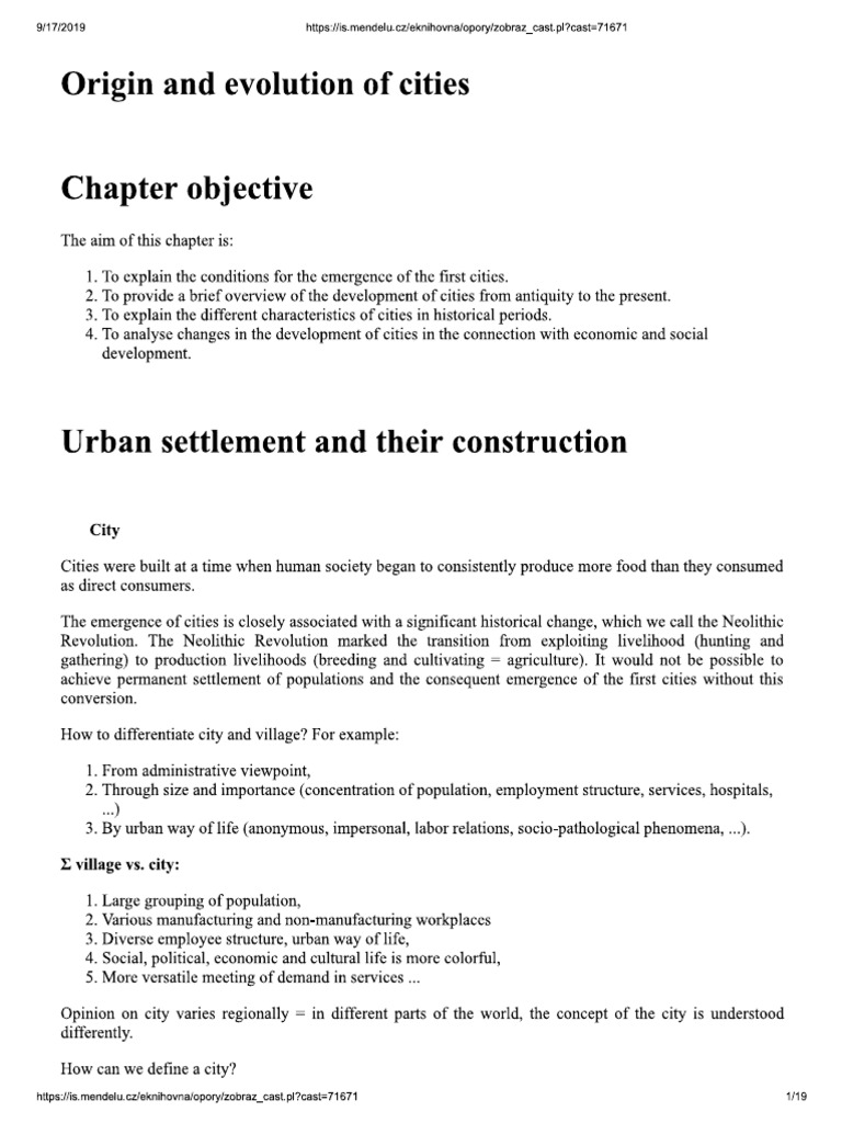 Evolution of Cities | PDF