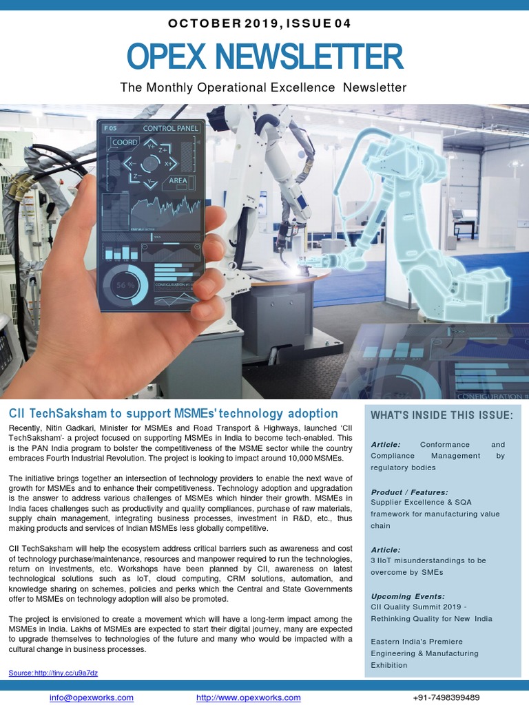 Opex Newsletter: The Monthly Operational Excellence Newsletter | PDF ...