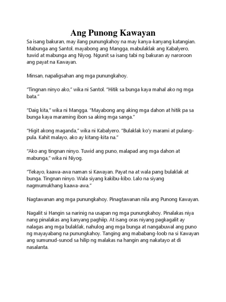 Ang Punong Kawayan | PDF