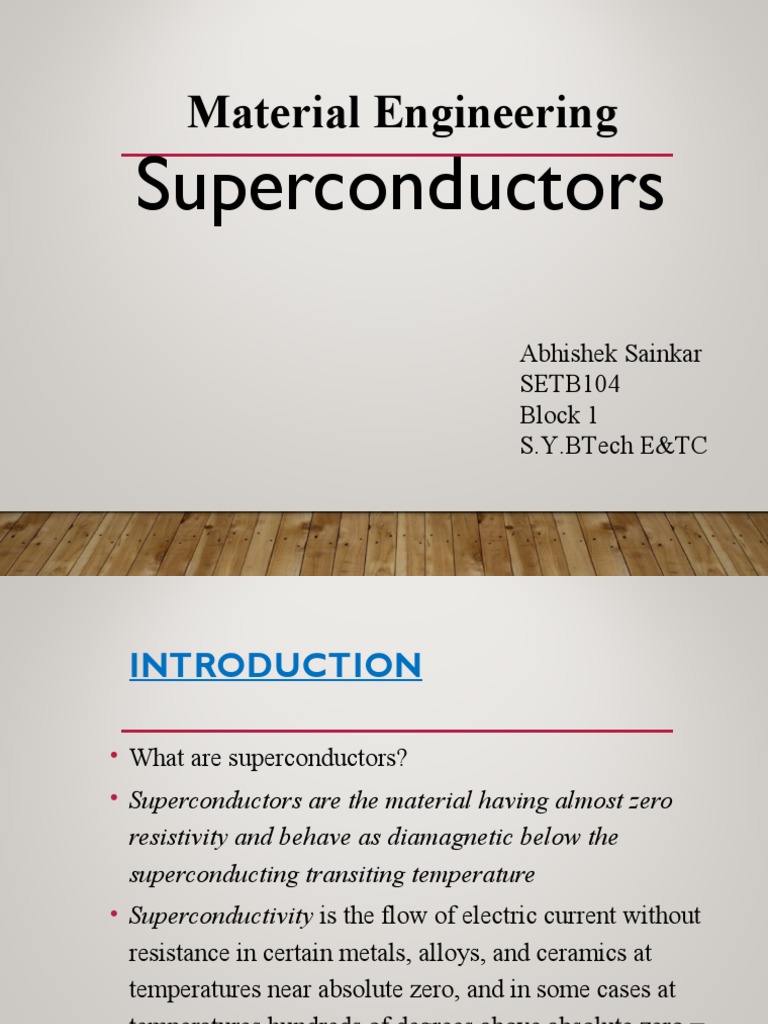 Material Engineering: Superconductors | PDF | Superconductivity | Magnetism