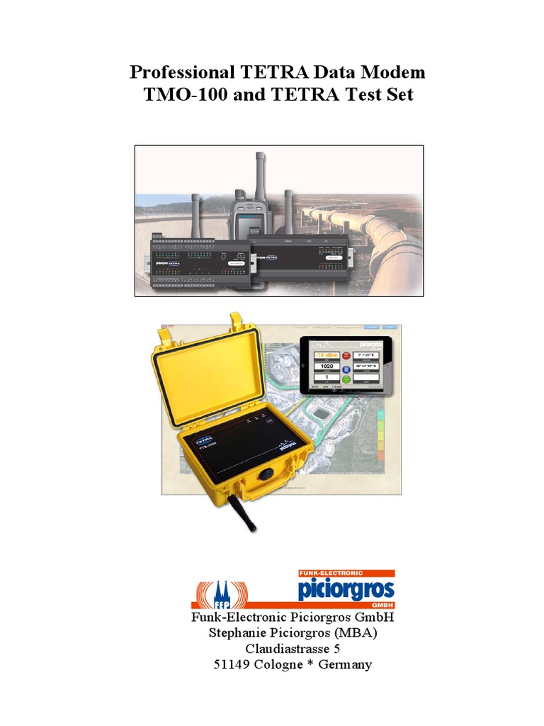 Professional TETRA Data Modem TMO-100 and TETRA Test Set | PDF ...
