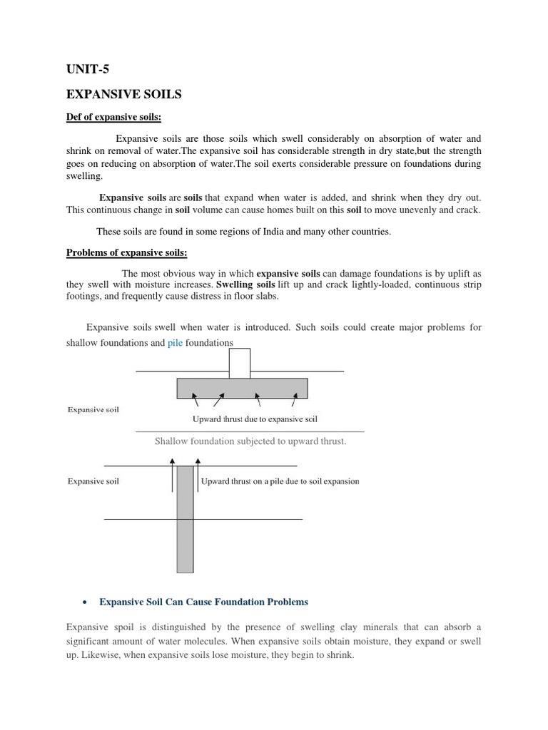 Managing the Effects of Expansive Soils on Foundations and Structures ...