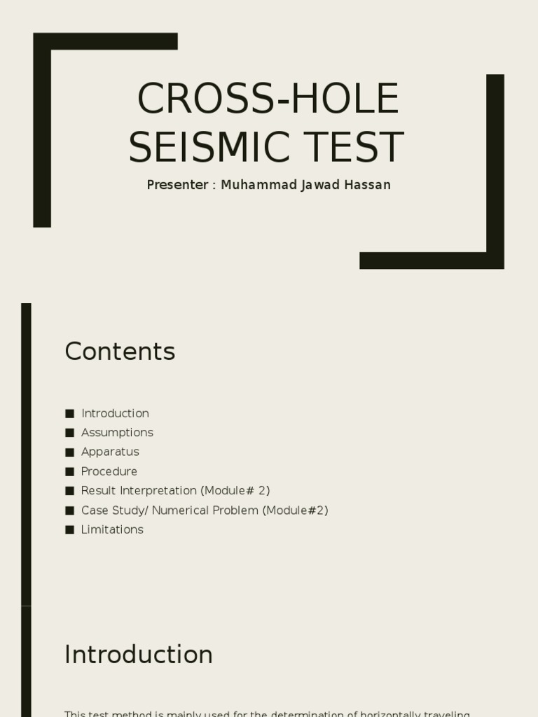 Cross-Hole Seismic Test | PDF | Seismology | Waves