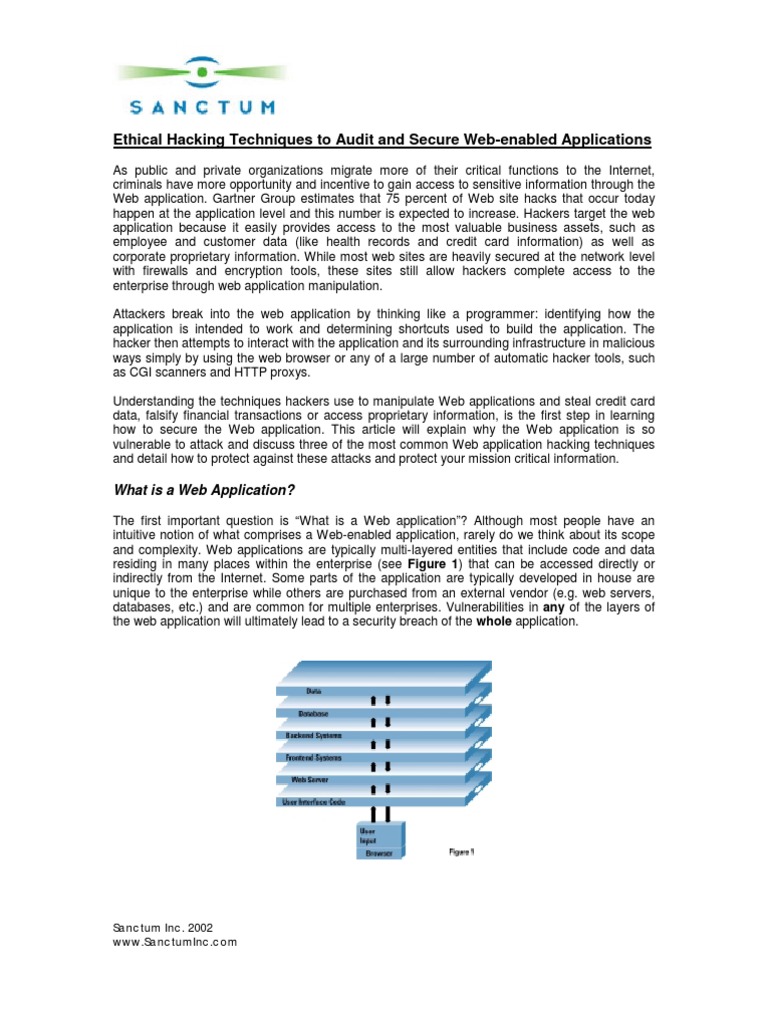 Auditing and Securing Web Enabled Applications | PDF | Web Application ...