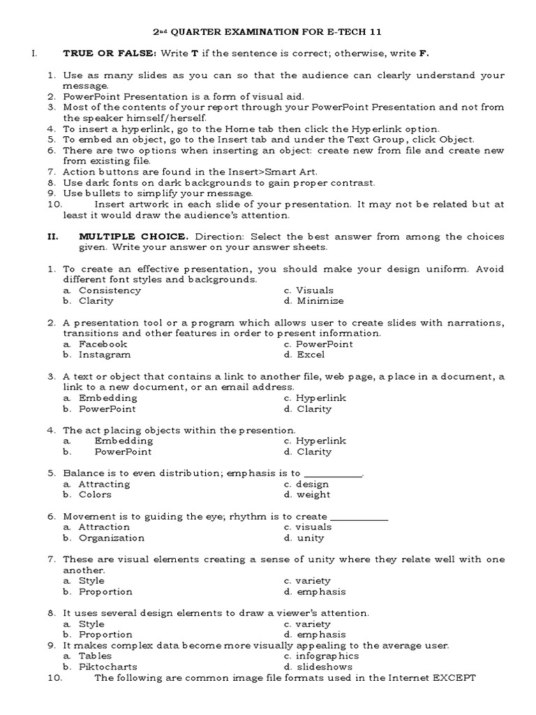 Etech - 2ND QTR1 | PDF | Web Page | Hyperlink
