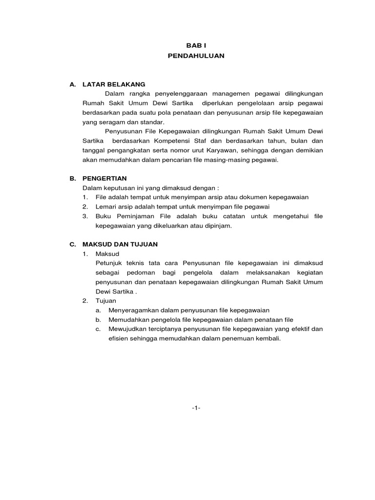 Panduan File Kepegawaian | PDF