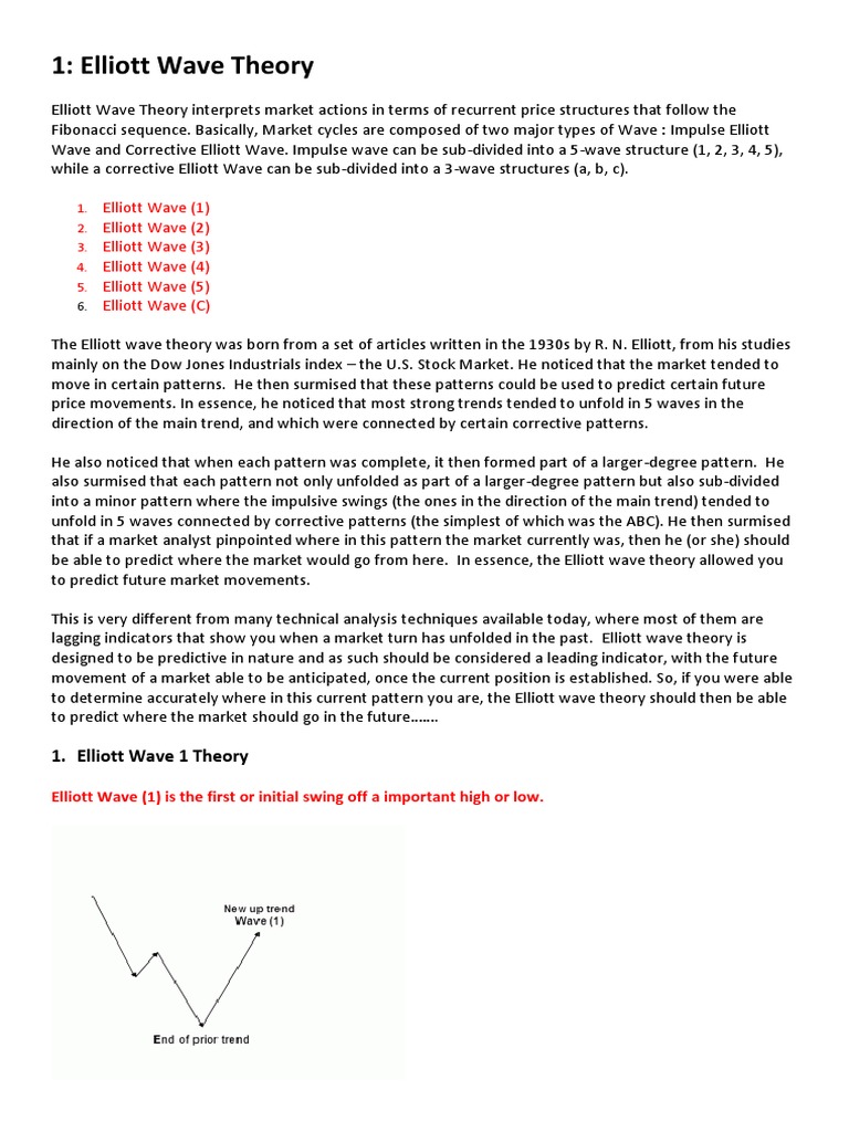 Elliott Wave Theory | PDF | Technical Analysis | Market Trend