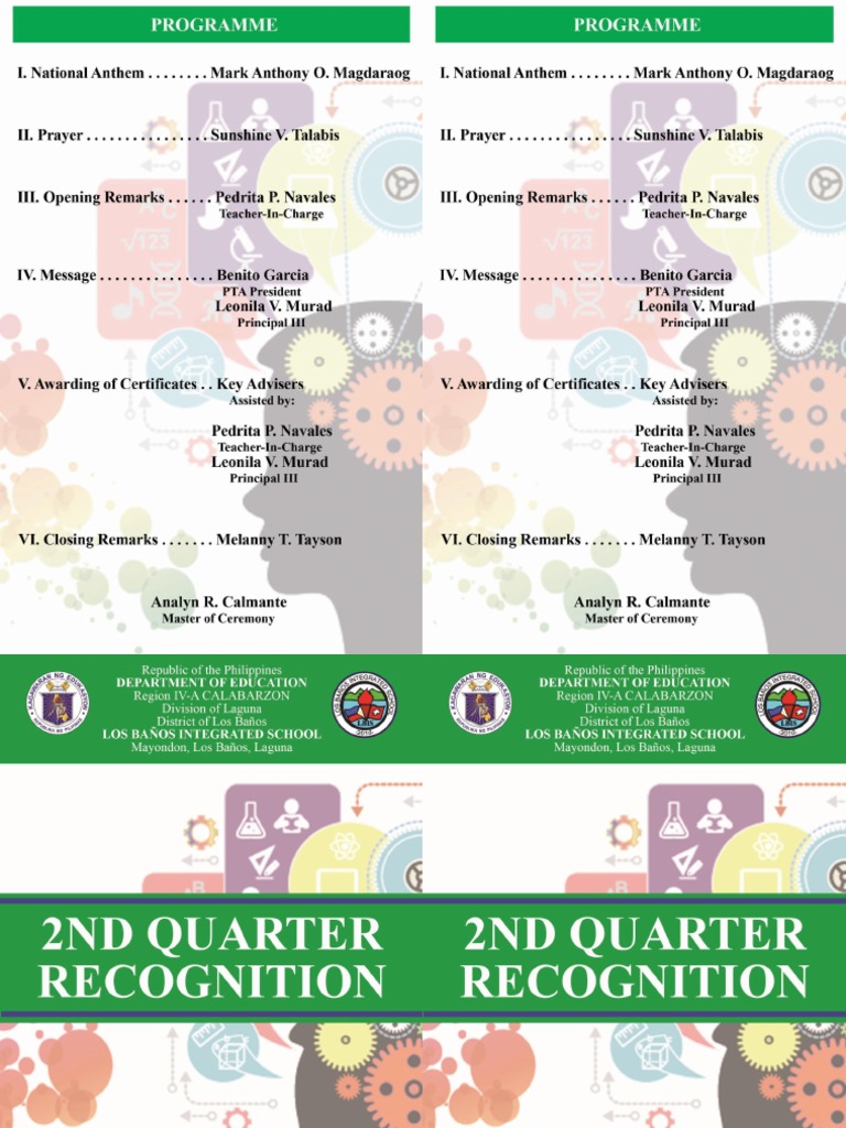 2nd Quarter Recognition Edited | PDF
