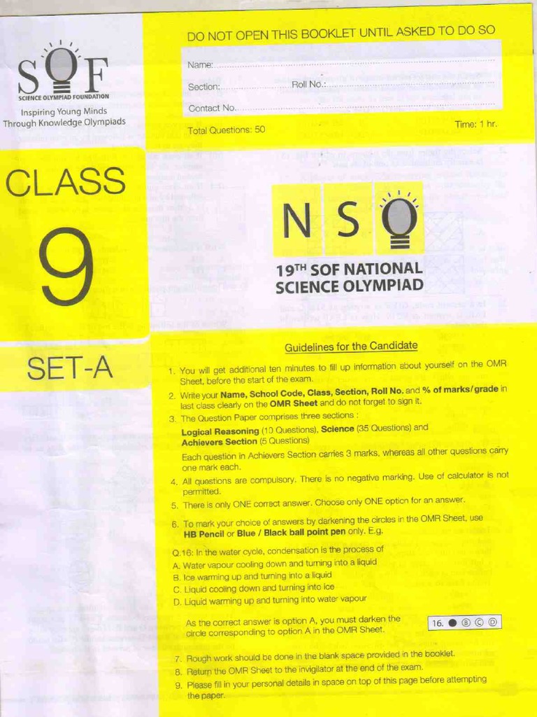 9.nso Class 9 PDF | PDF