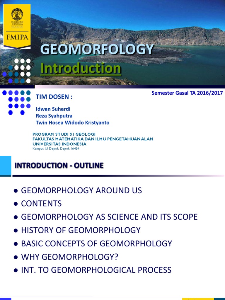 Geomorfologi Introduction | PDF | Geomorphology | Physical Geography