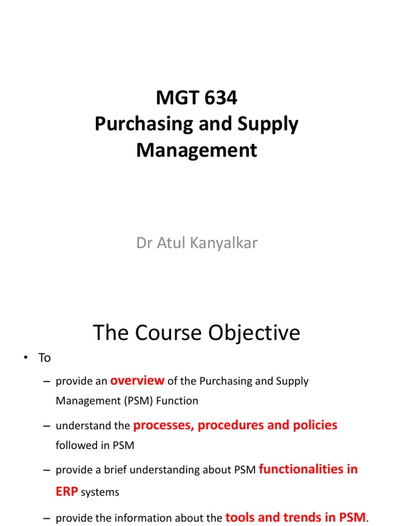 Purchasing and Supply Management PDF | PDF | Supply Chain Management ...