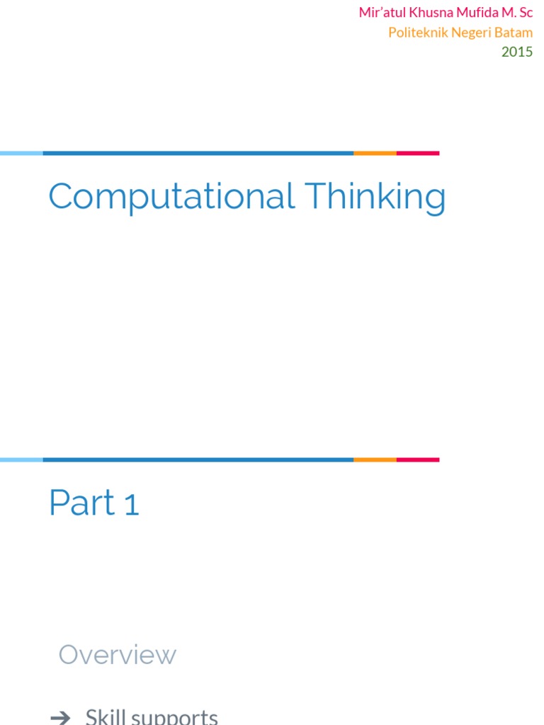 Understanding Computational Thinking | PDF | Simulation | Algorithms