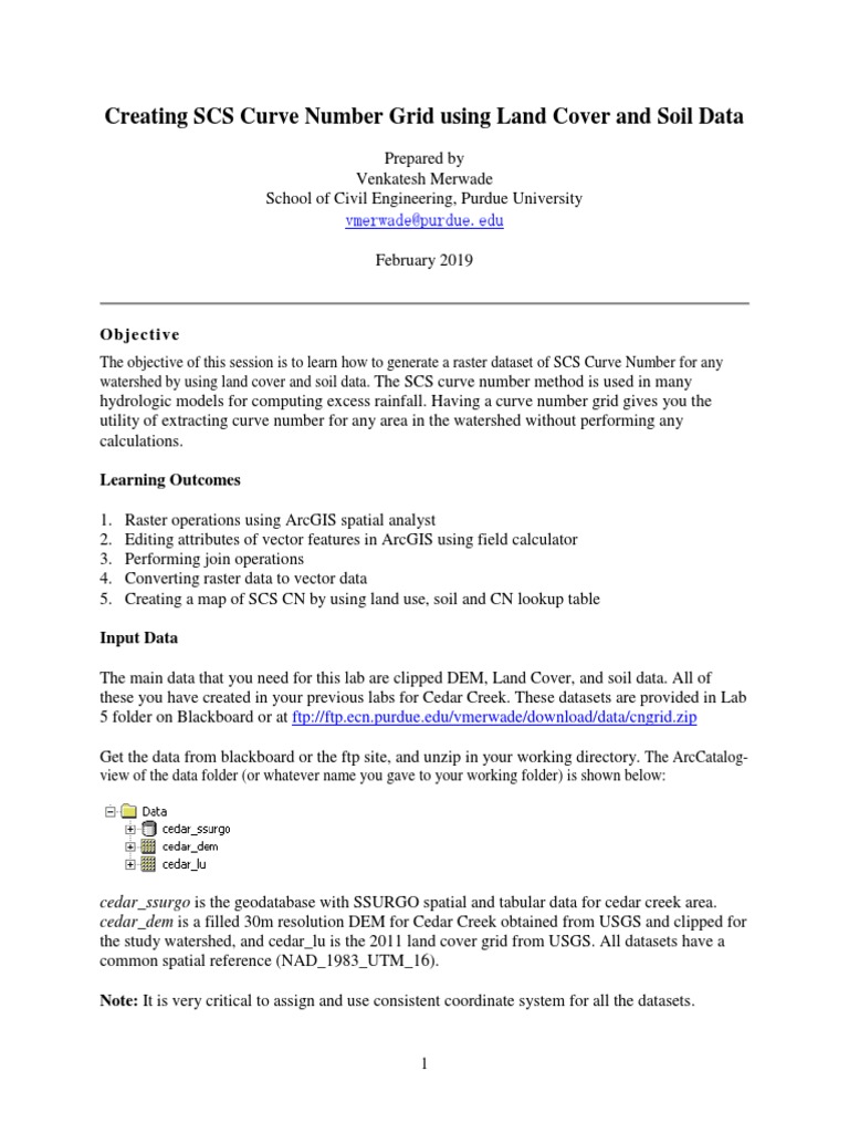 CN GRID Calculation | PDF | Arc Gis | Computing