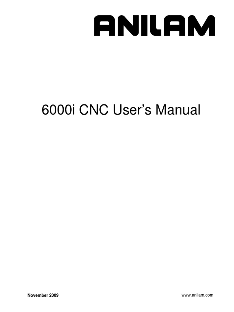 6000i UsersManual Dec09 PDF | PDF | Numerical Control | Areas Of ...