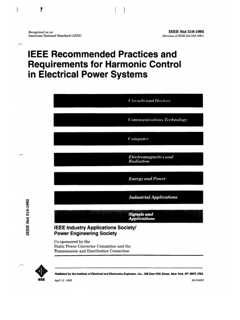 Ieee 519 1992 PDF | PDF