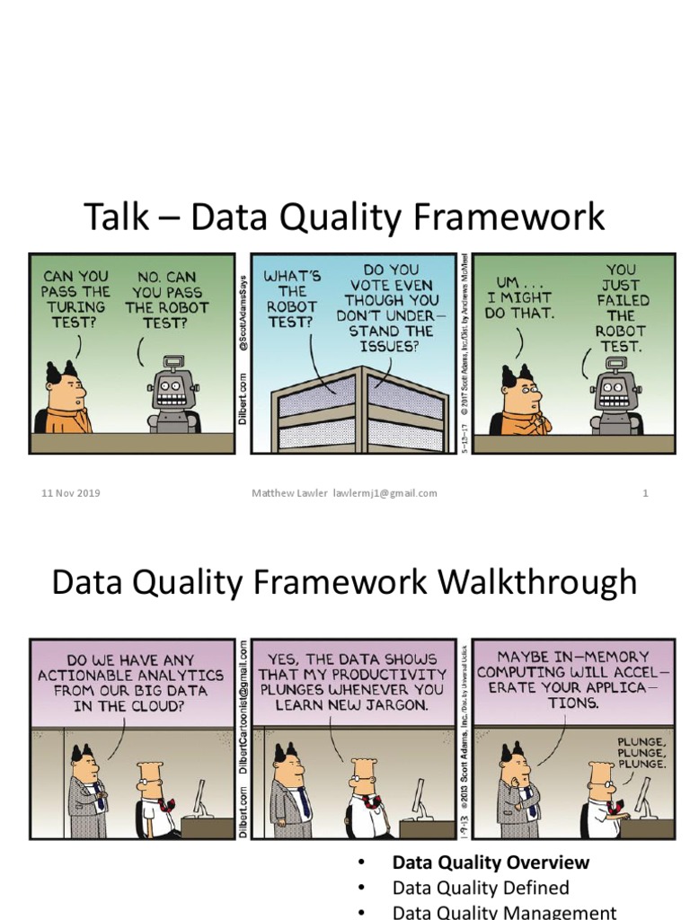 Talk - Data Quality Framework | PDF | Data Quality | Xml