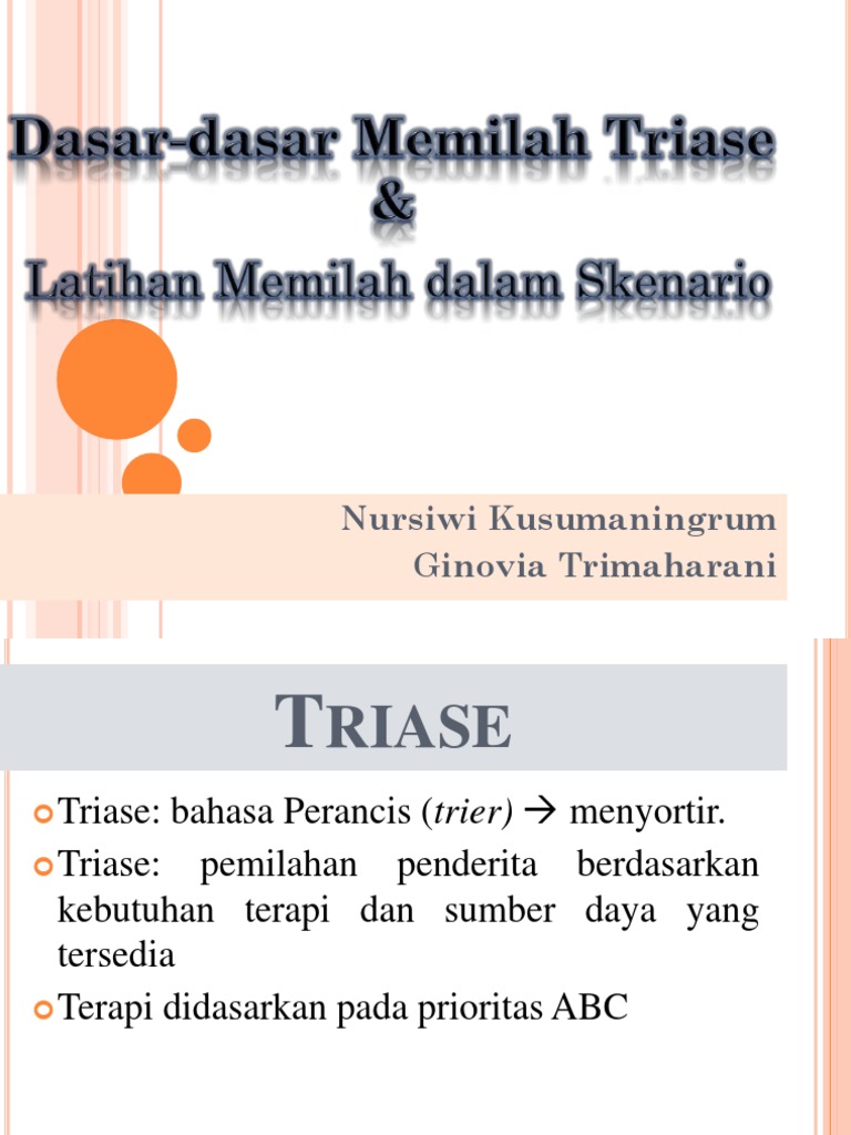 Latihan Memilah Triase - GIinovia&Nursiwi | PDF
