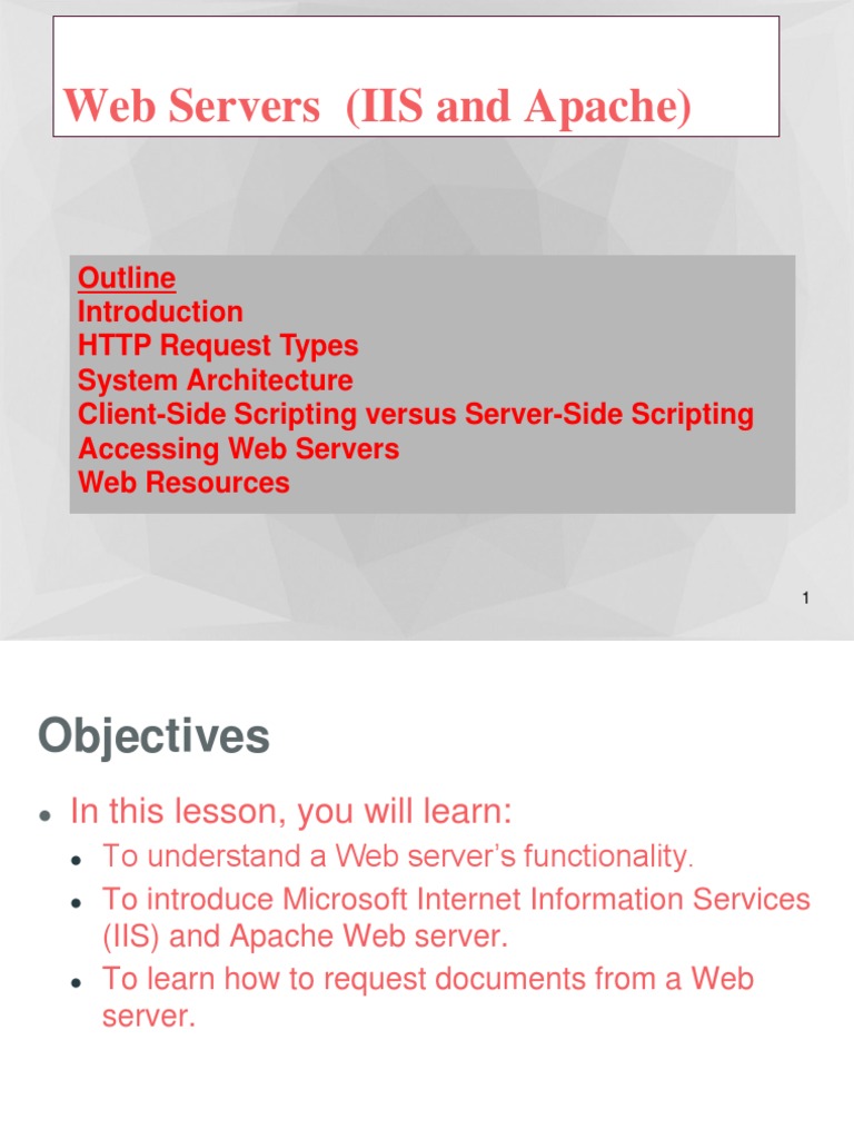 Web Servers IIS Apache Guide | PDF | Web Server | Internet & Web