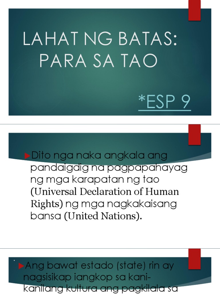 Lahat NG Batas: para Sa Tao | PDF