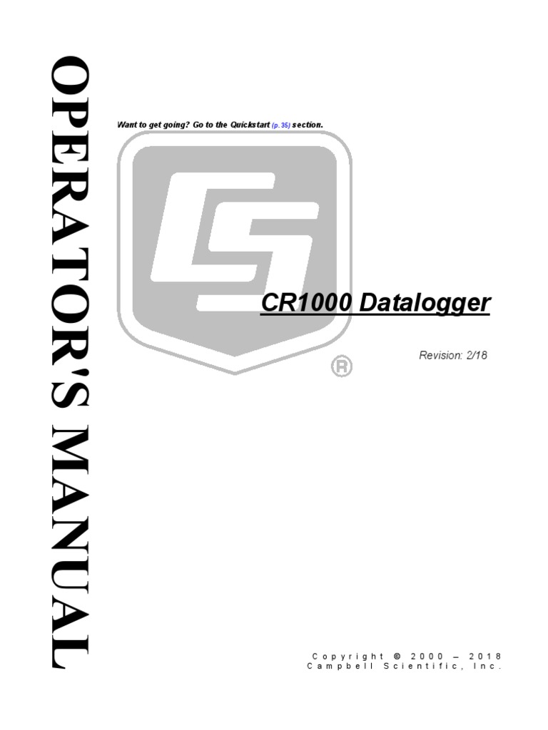 CR1000 Datalogger | PDF | Variable (Computer Science) | Parameter (Computer Programming)