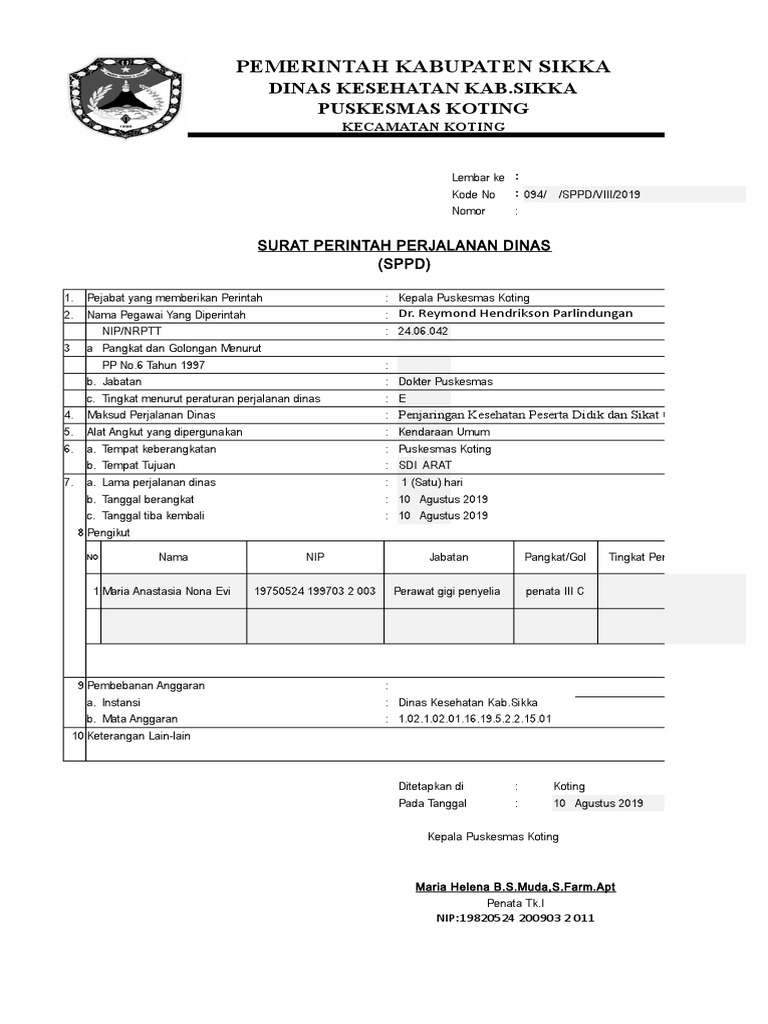 SPPD Penjaringan Kesehatan Siswa | PDF