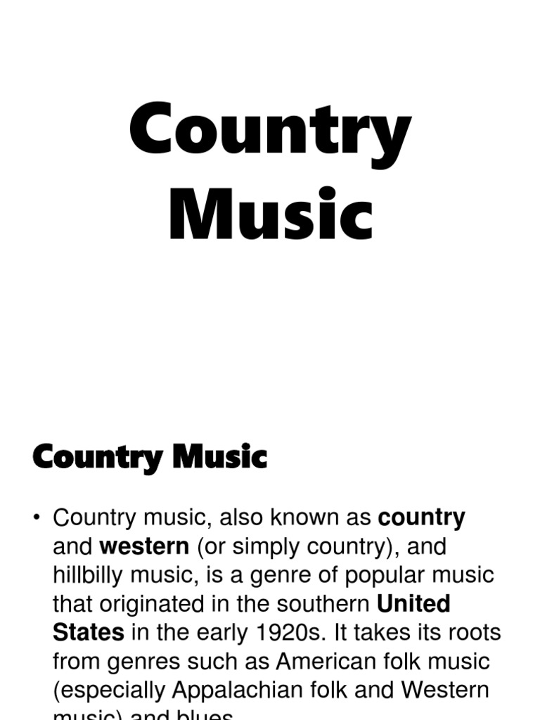 Origins of Country Music Explained | PDF | Travel