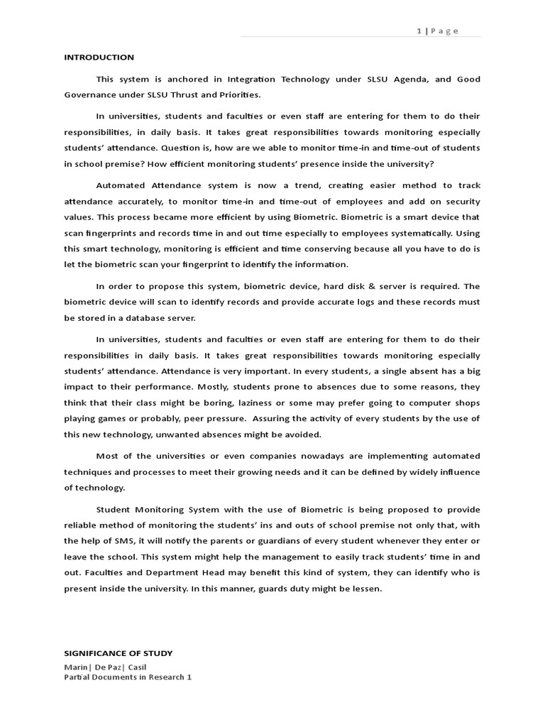 An Introduction to the Proposed Biometric Student Monitoring System at ...