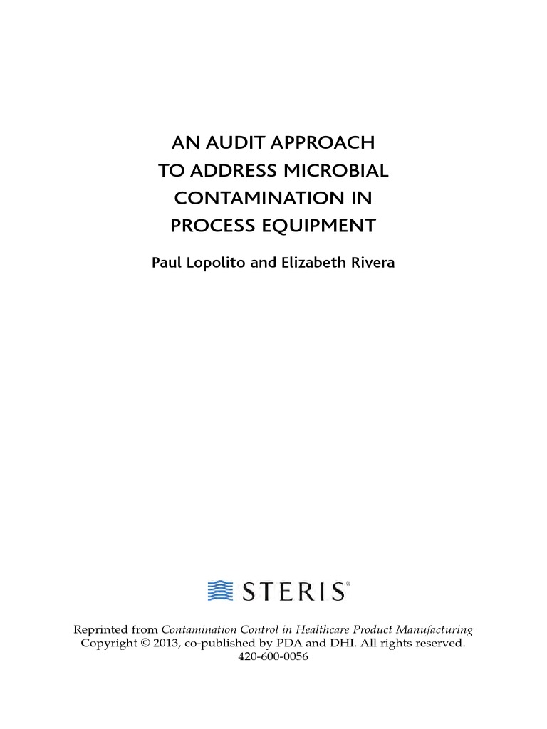 An Audit Approach To Address Microbial C PDF | PDF | Sterilization ...