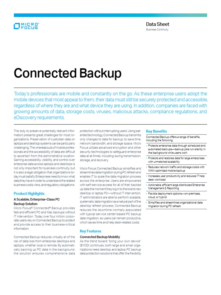 Connected Backup Ds | PDF | Backup | Personal Computers