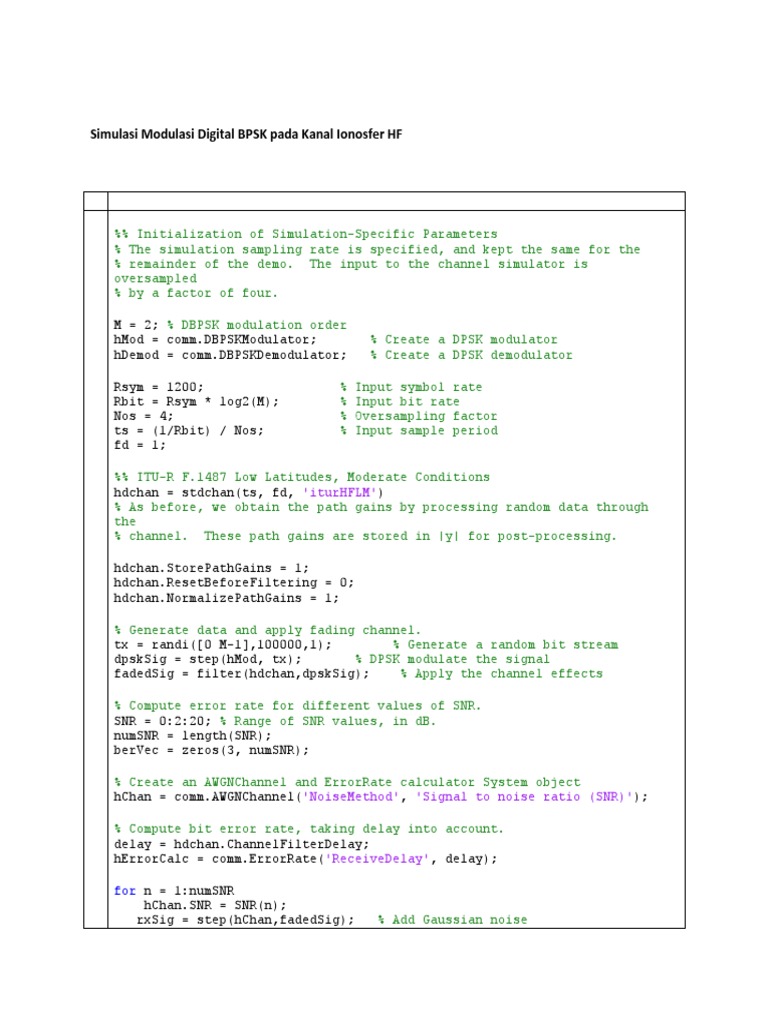 MATLAB | PDF | Signal To Noise Ratio | Modulation