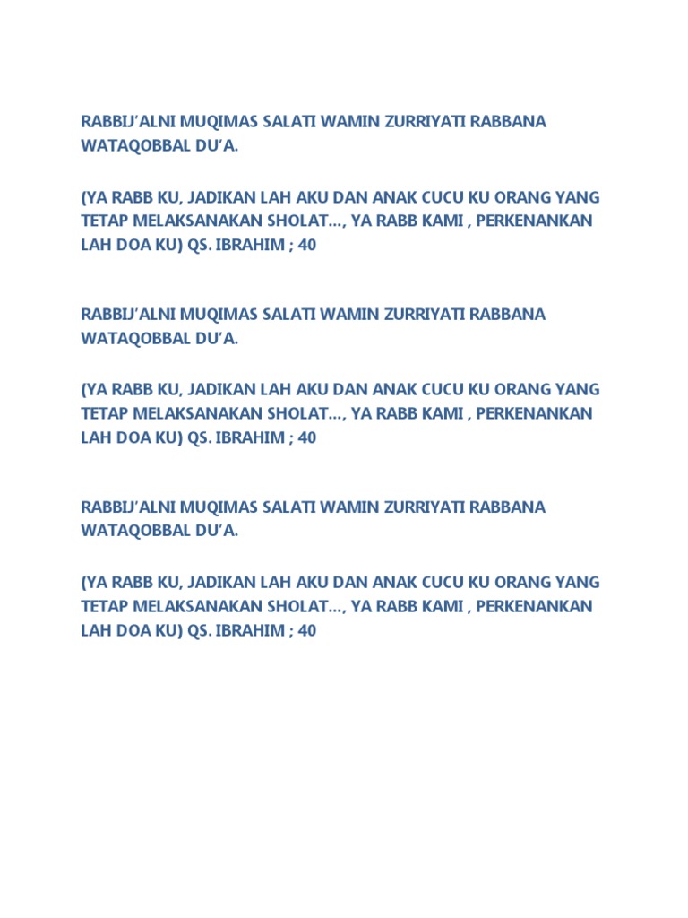 Contoh Doa | PDF