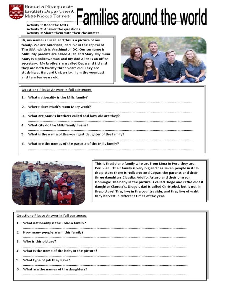 Families Around The World | PDF